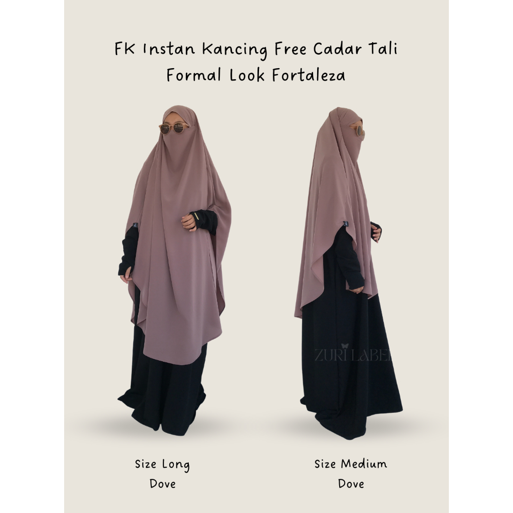 Jual FK KANCING INSTAN FORTALEZA - FREE CADAR TALI FRENCH KHIMAR BY ZURI LABEL - KERUDUNG JILBAB ...