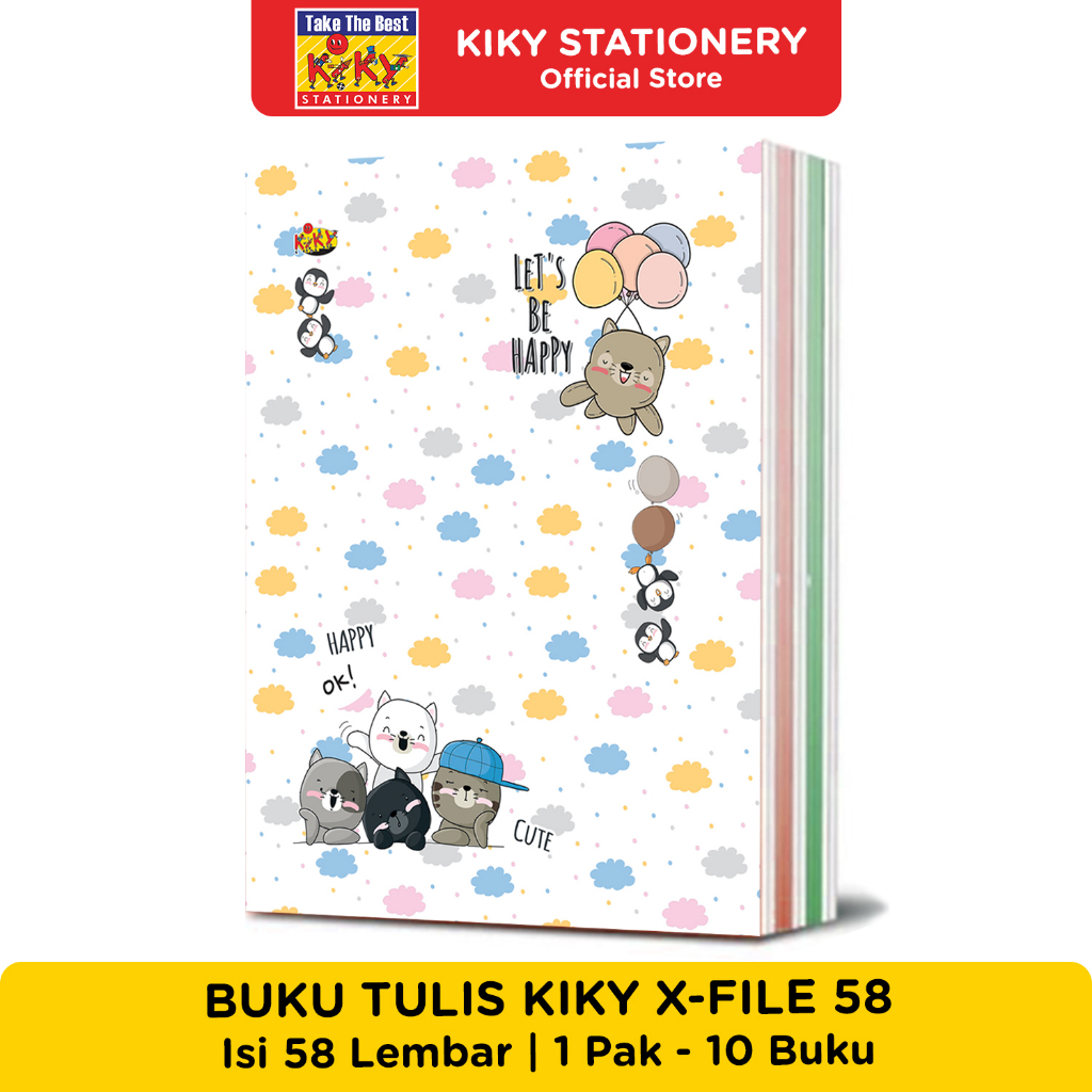 Jual KIKY Buku Tulis 56 Lembar X-File (Cover Plastik) 10 Buku - 1 Pcs ...