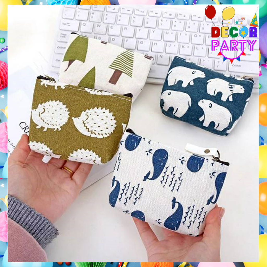 Jual DP Dompet Koin Mini Canvas Karakter Dompet Perhiasan Headset ...