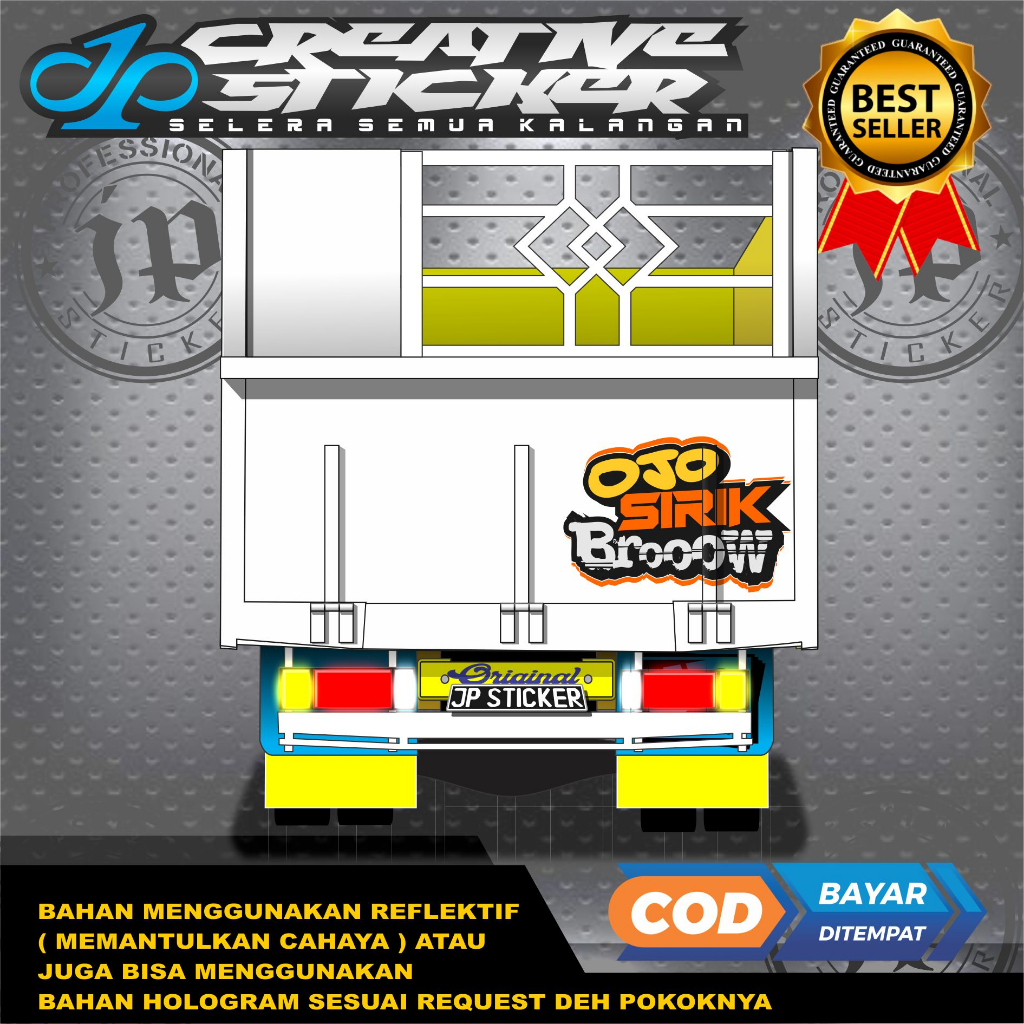 Jual STICKER CUTTING KATA" BAK BELAKANG TRUCK DAN PICKUP (BISA CUSTOM ...
