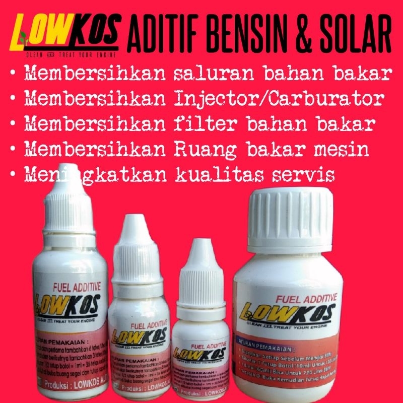 Jual LOWKOS - ADITIF BENSIN & SOLAR UNTUK MOTOR DAN Mobil | Shopee ...