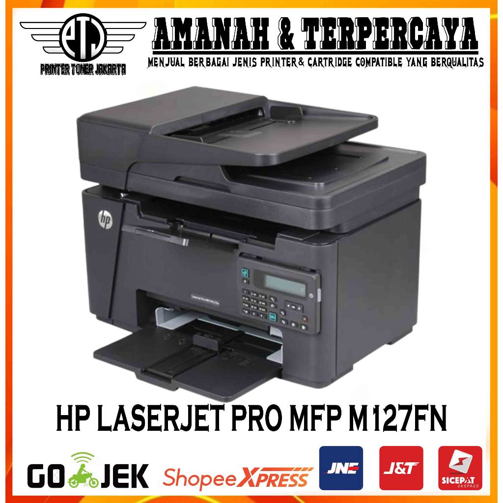 Jual printer hp laserjet pro mfp m127fn laser mino A4 multipungsi siap ...