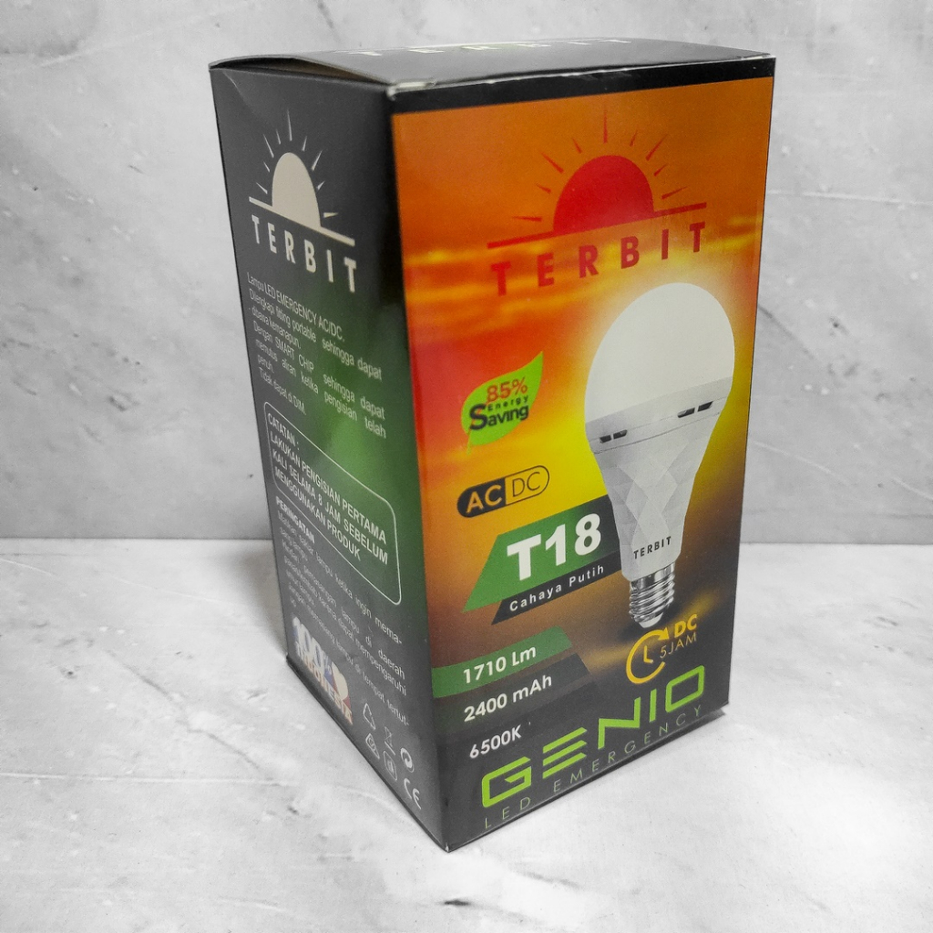 Jual Lampu LED Emergency Terbit Genio A-Bulb T18 18watt Hemat Listrik ...