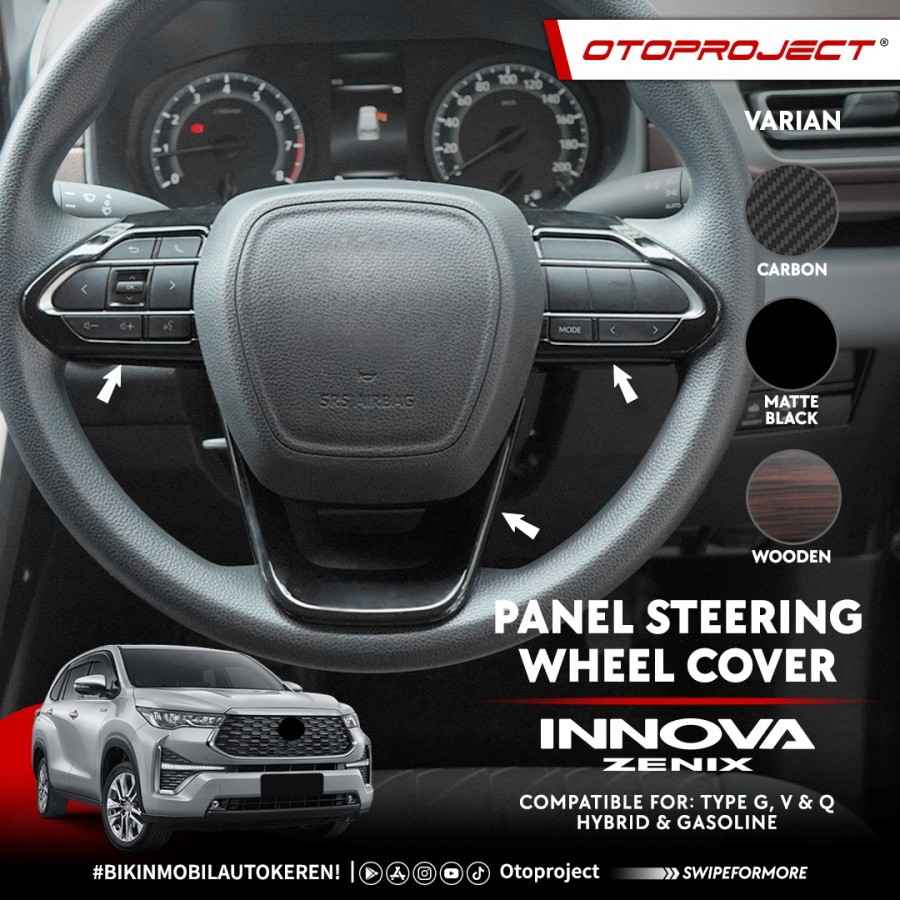 Jual Cover Panel Steering Wheel All New Innova Zenix 2023 Otoproject ...