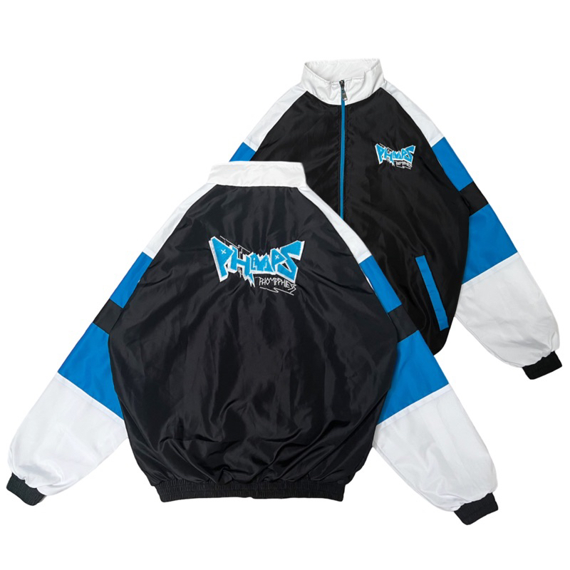 Jual PHOMPPHIESS Jaket Retro Putih Strip Jacket Sport Pria Wanita ...