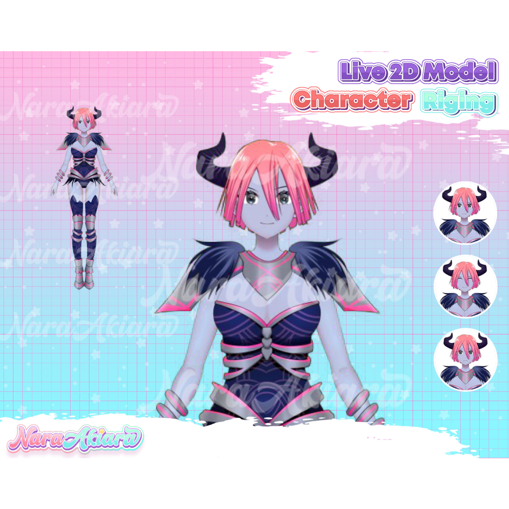 Jual Tampil Lebih Hidup Dengan Karakter Anime Vtuber Model Live2D Siap ...