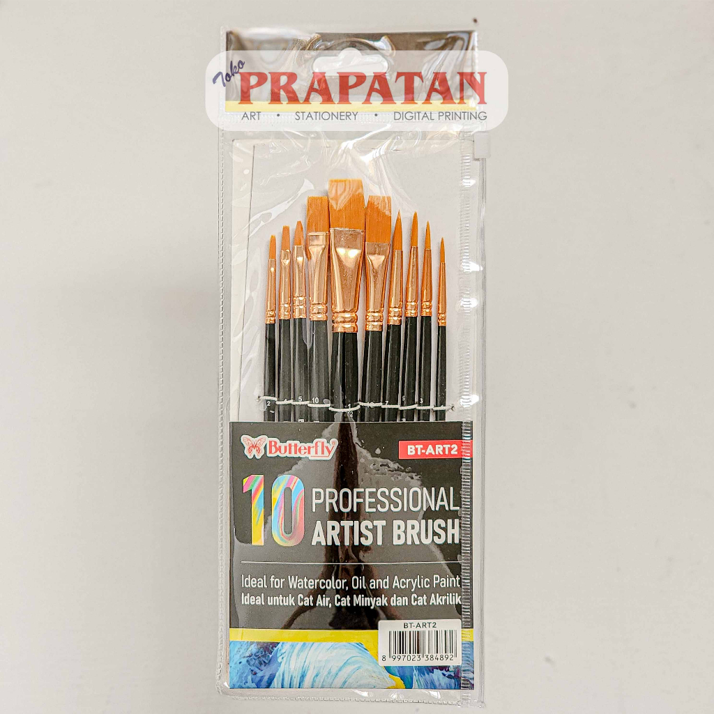 Jual Kuas Lukis Butterfly Set BT-ART | Paint Brush Set | Shopee Indonesia