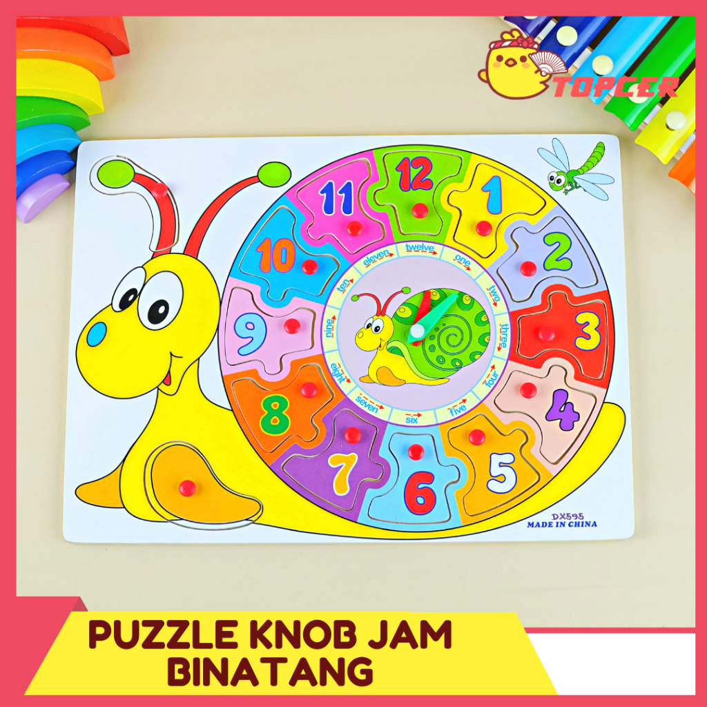 Jual PUZZLE EDUKASI ANAK BELAJAR MENGENAL MEMBACA JAM DAN BAHASA ...