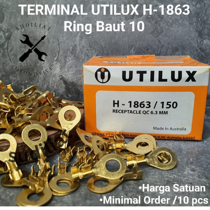 Jual TERMINAL SKUN UTILUX RING BAUT 10 DIAMETER M6 6,3MM H-1863 SATUAN(ECER) | Shopee Indonesia