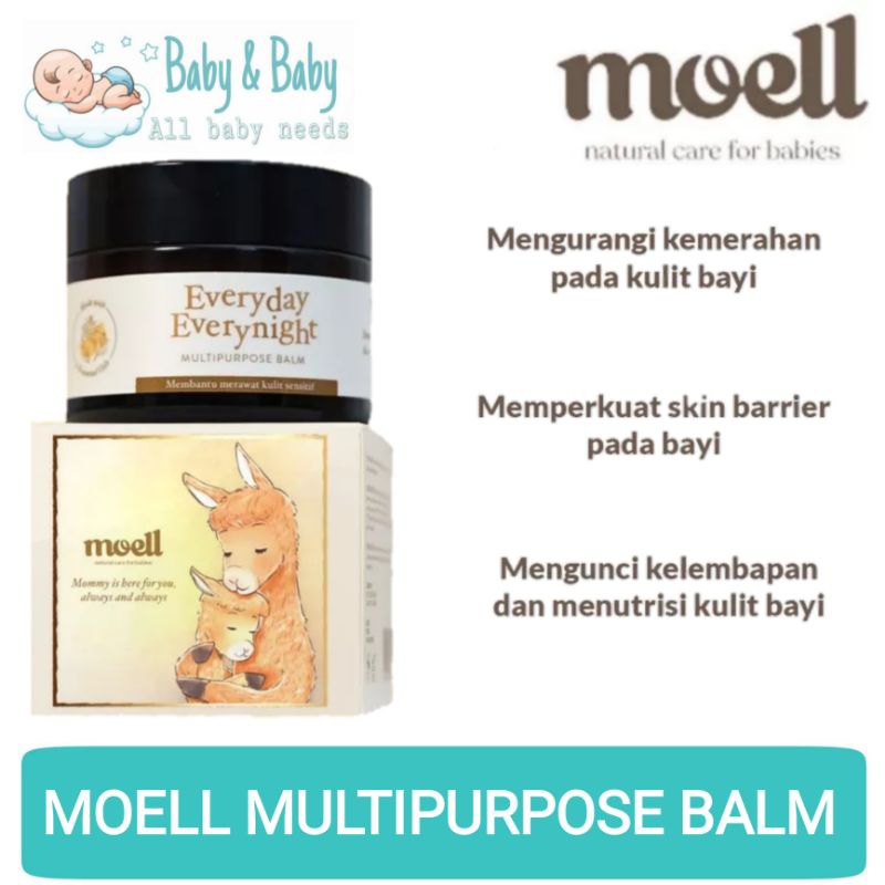 Jual Moell Everyday Everynight Multipurpose Balm 30gram / Balm Natural ...
