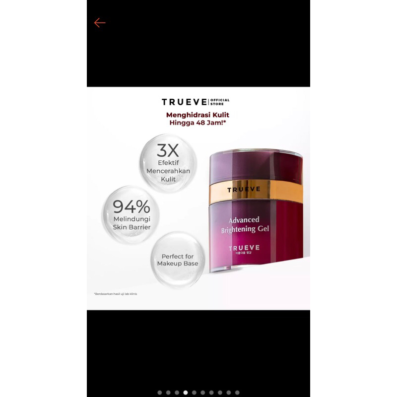 Jual Trueve Advanced Brightening Gel 30 g | Shopee Indonesia