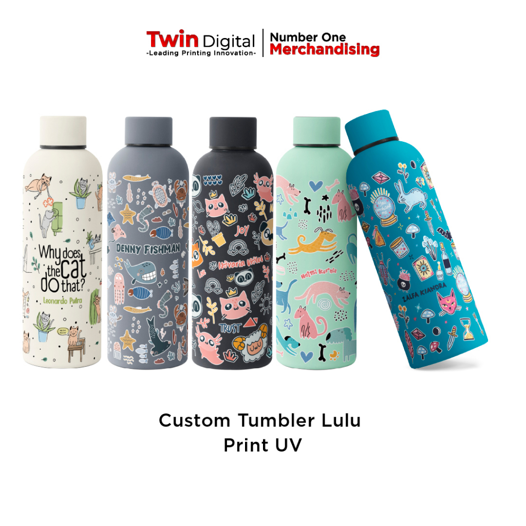 Jual Twindigital Hadiah Botol Minum Aesthetic Termos Mini Korean Free ...