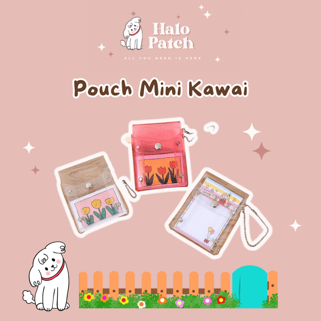 Jual HALO PATCH - POUCH MINI KAWAII TRANSPARANT LUCU SERBAGUNA | DOMPET RING KOSMETIK KOIN ...