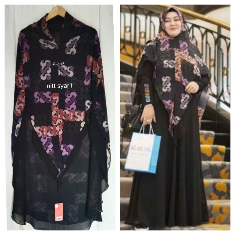 Jual Khimar kheyyra Black Sisesa | Shopee Indonesia