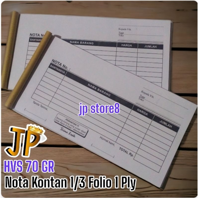 Jual NOTA KONTAN 1 PLY 1/3 FOLIO - SIAP KIRIM | Shopee Indonesia