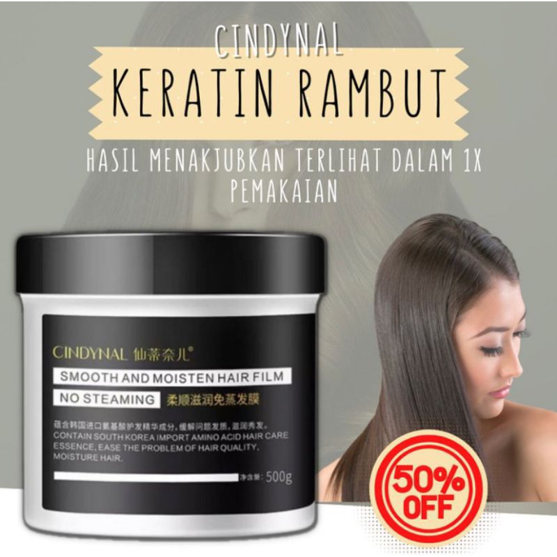 Jual Pelurus Rambut tanpa Catok Cindynal Hair Mask Smooth dan Moisten ...