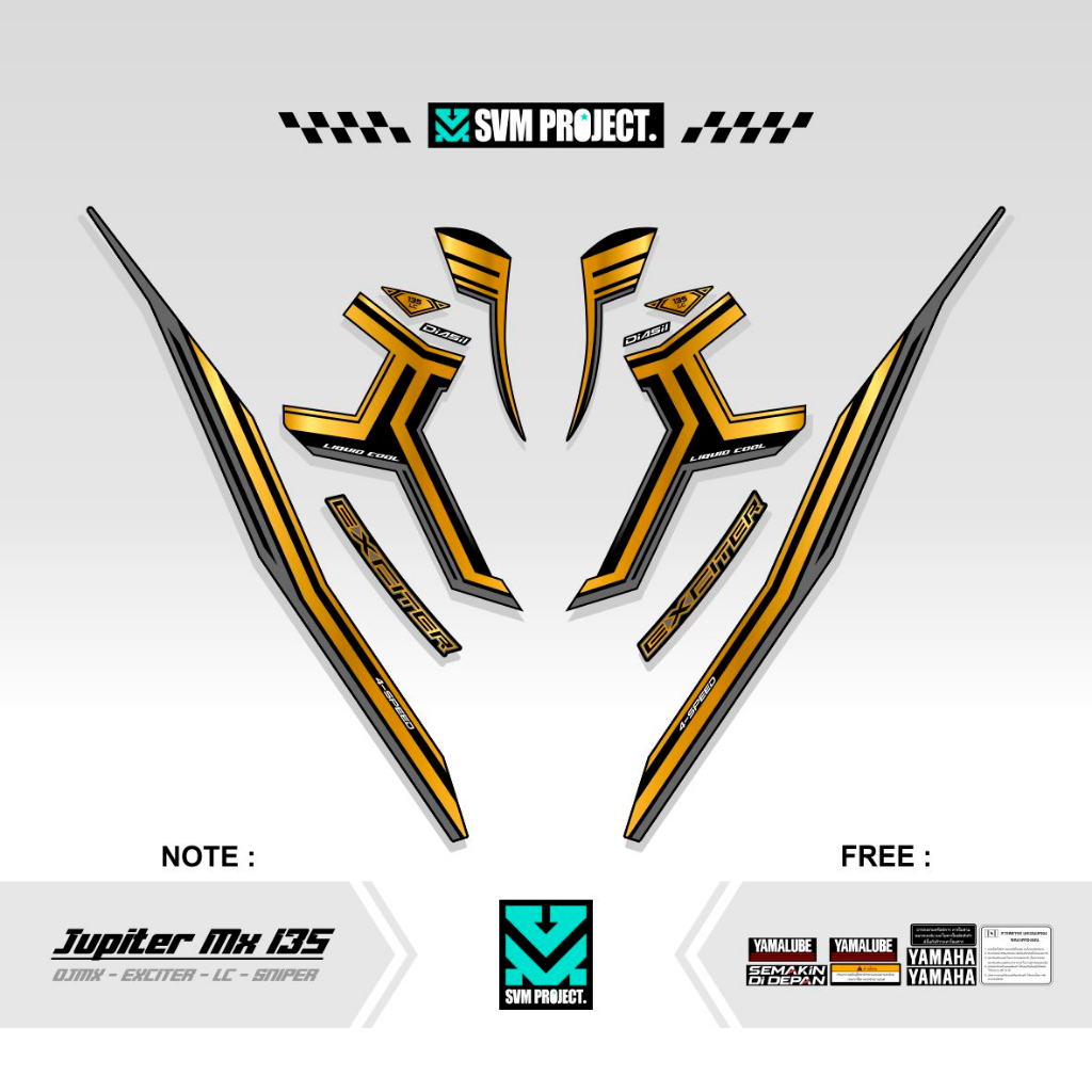 Jual STRIPING YAMAHA JUPITER MX LAMA / MOTIF 20 / MX 135 OLD / EXCITER ...