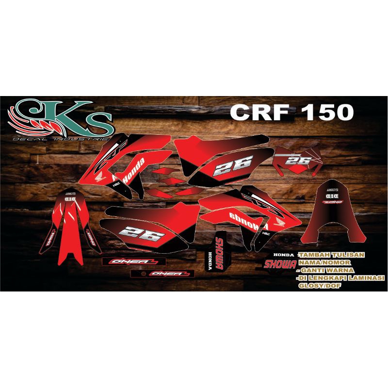 Jual Stiker Honda CRF 150-Decal Honda CRF 150(Bisa Custom) | Shopee ...
