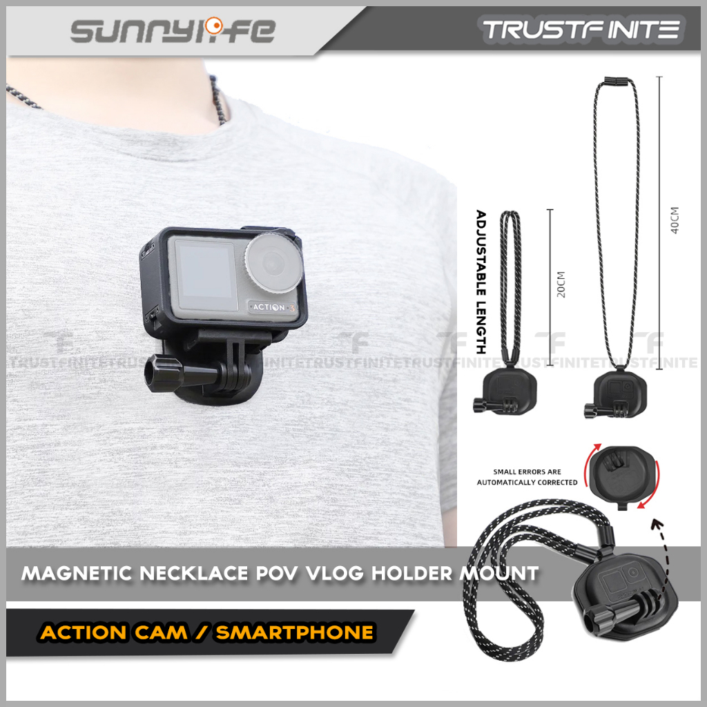 Jual Sunnylife Magnetic Necklace Snap Chest Mount GoPro Hero 12/11/10/9 ...