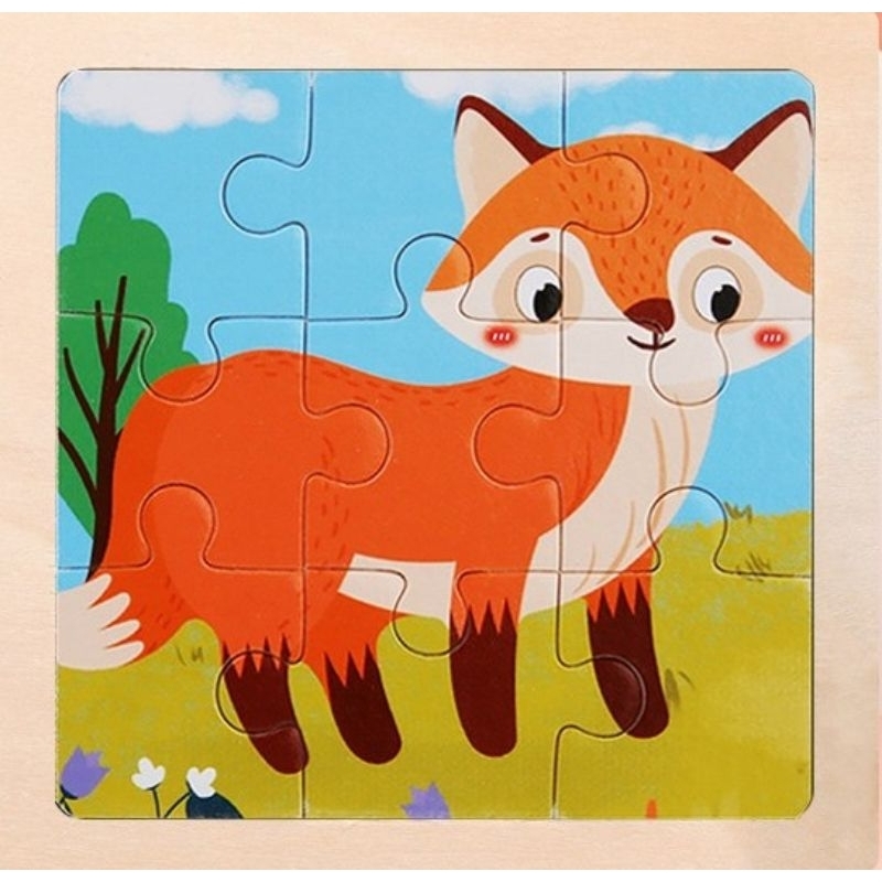 Jual [Colorful Stars] Mainan Edukasi Anak Puzzle Kayu Ukuran 11x11 cm ...