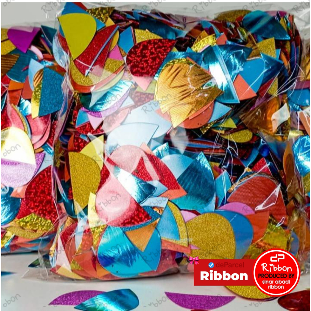 Jual 250 Gram Isi Confetti Jumbo Kertas Cacah Pita Isi Balon Hampers ...