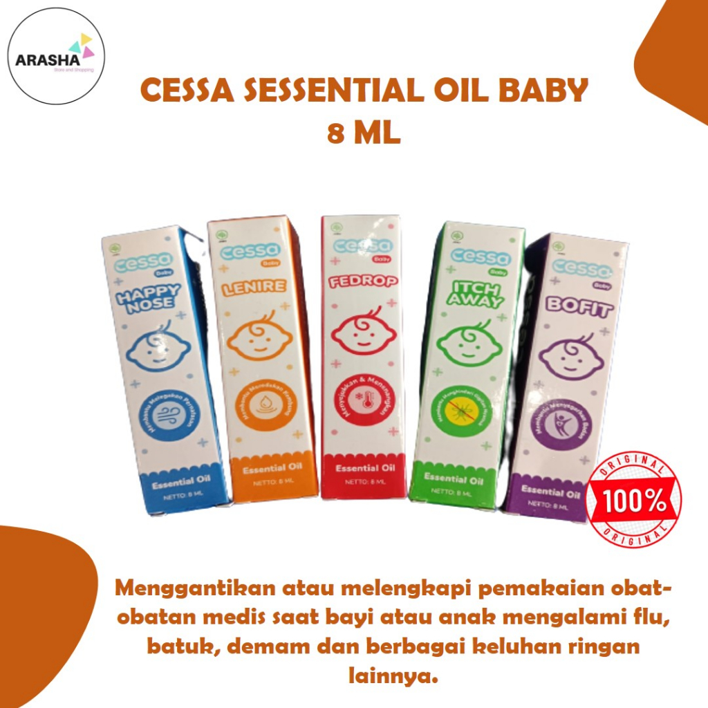 Jual CESSA ESSENTIAL OIL BABY 8 ml - Fever Drop - Cough & Flu - Lenire ...