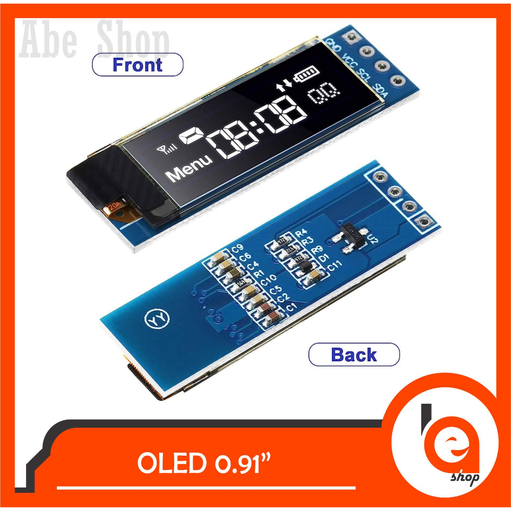 Jual LCD OLED 0.91 Inch White 128X32 I2C Module Display Modul Layar ...