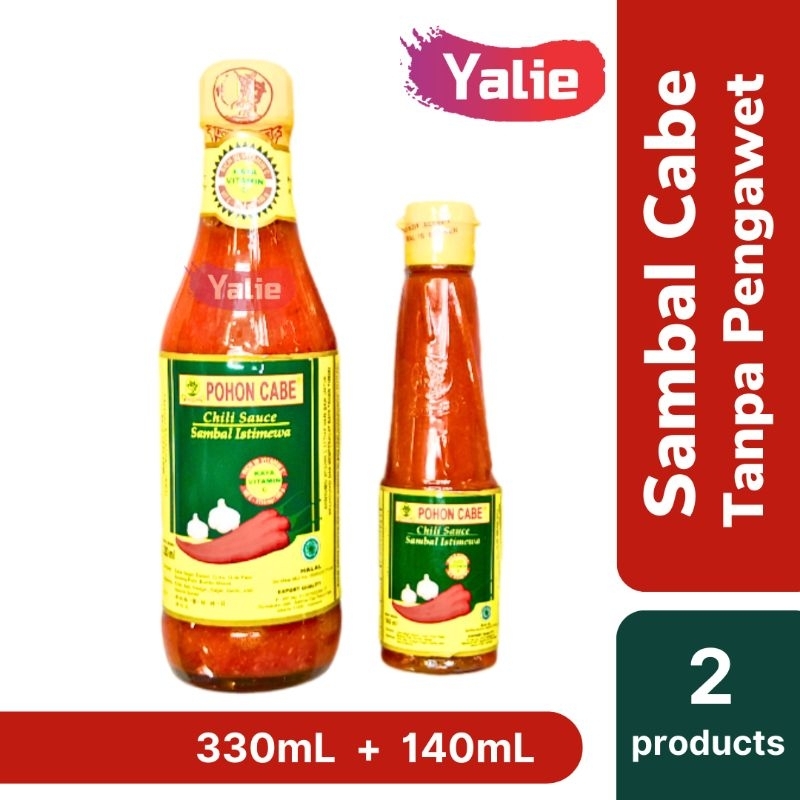 Jual Saos Sambal Pohon Cabe 330ml 140ml Saus Gorengan Bakso Baso Pedas ...