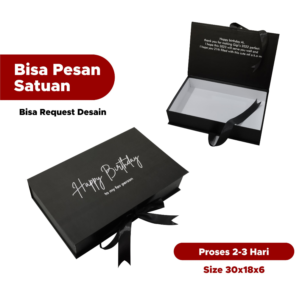 Jual [30x18x6] Hardbox Buka Pita / Box Hampers / Kotak Kado / Box Pita ...