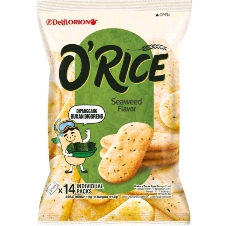 Jual Delfi Orion O'Rice Sweet Seaweed Flavor / Krekers Beras Rasa ...