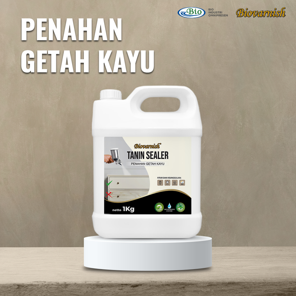 Jual Biovarnish Tanin Sealer Cat Untuk Menahan Getah Kayu 1 kg | Shopee ...