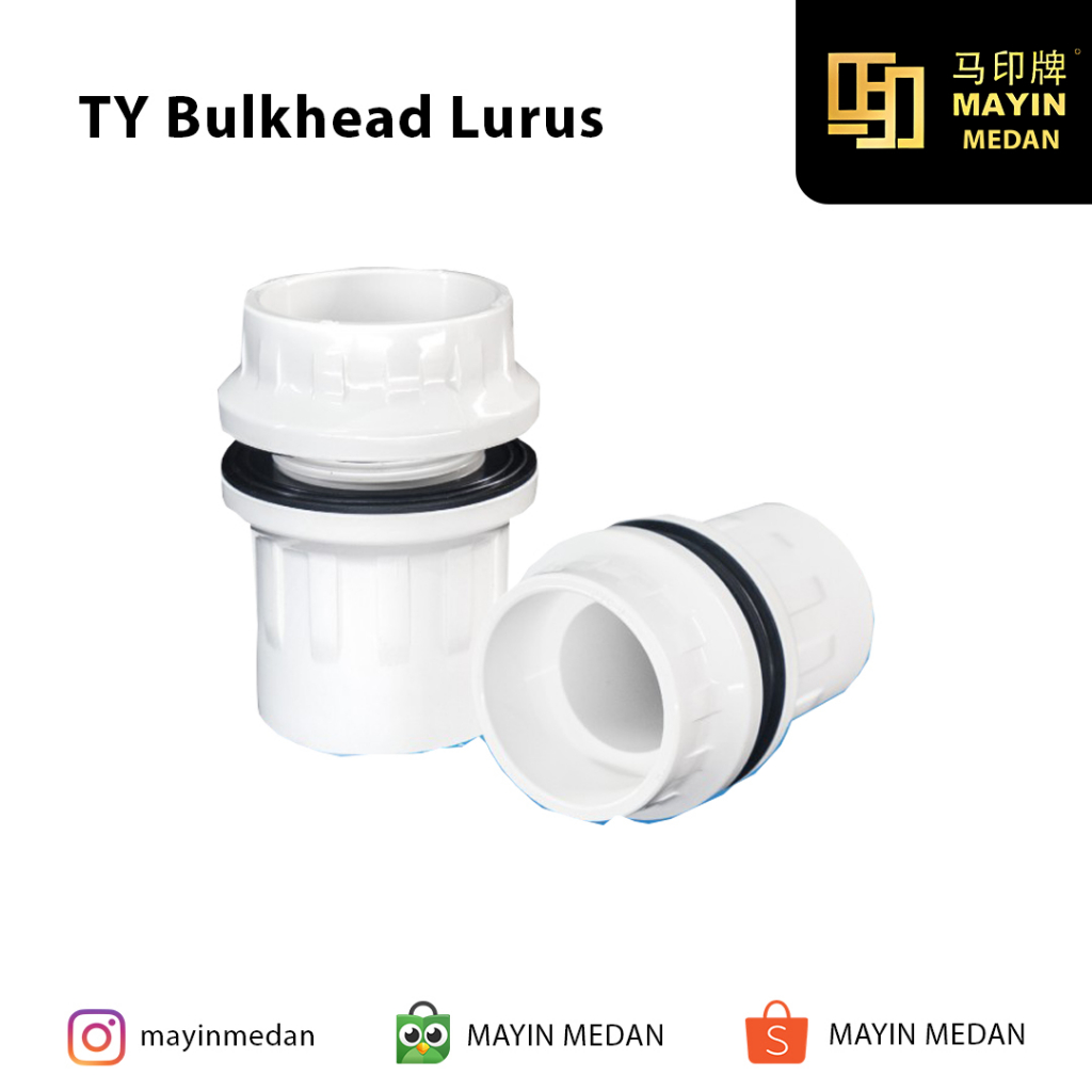 Jual TY Bulkhead Lurus Fitting Vault Ring Pipa Pipe U – PVC by 3 Pawns ...