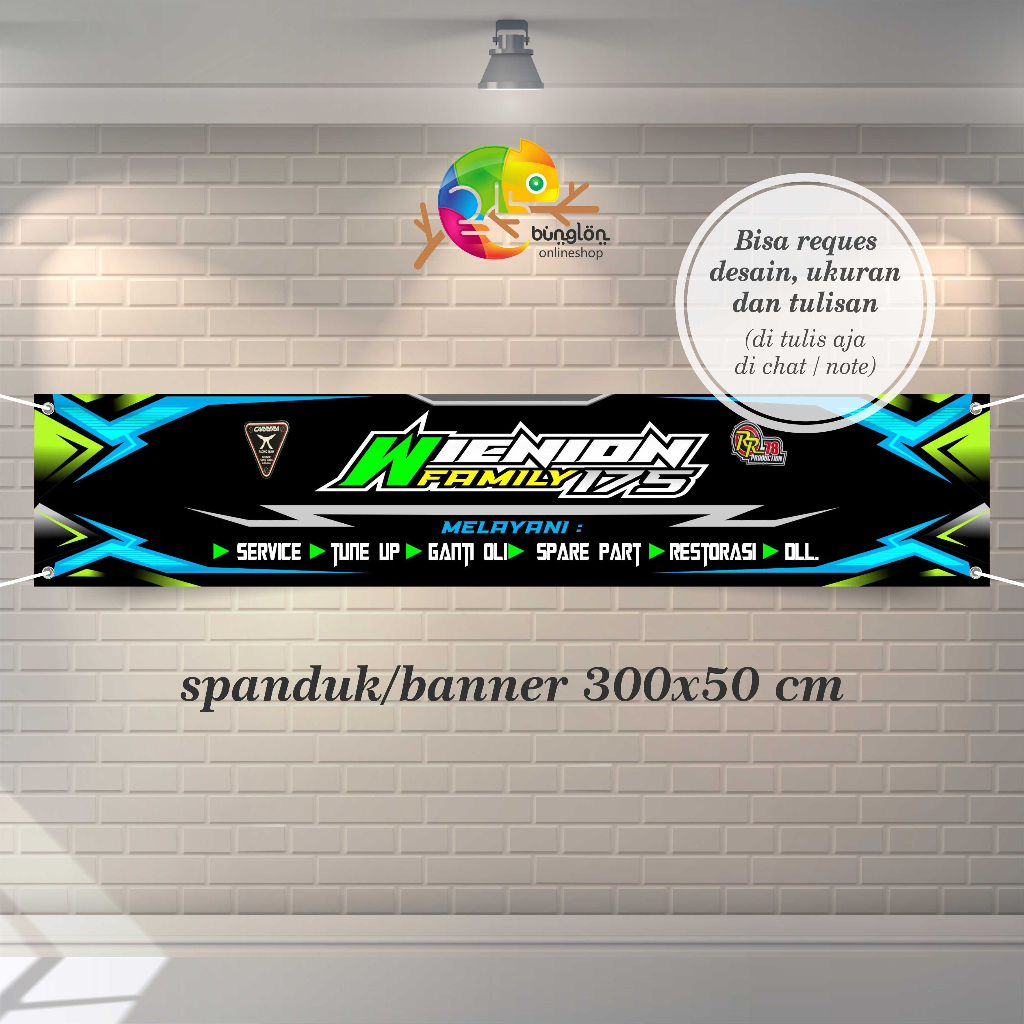 Jual Size 300x50 Spanduk Banner Bengkel Racing Keren Murah | Shopee ...