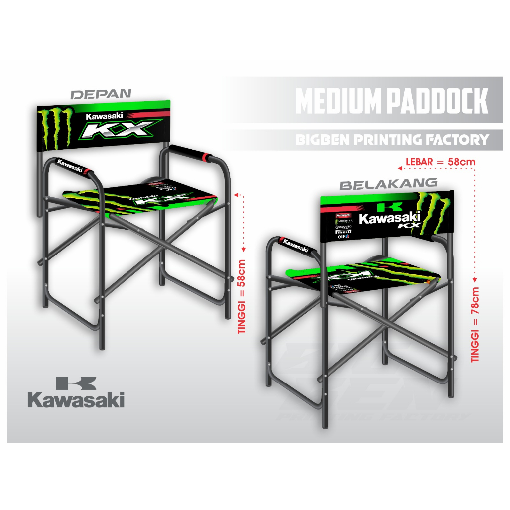 Jual KURSI PADDOCK MEDIUM/KURSI BALAP/KURSI SANTAI/KURSI LIPAT/BISA ...