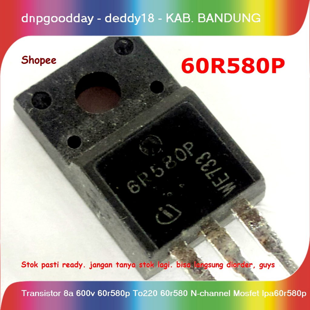 Jual Transistor 8a 600v 60r580p To220 60r580 N-channel Mosfet ...