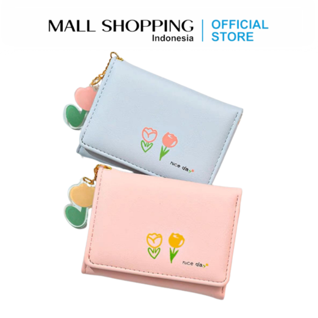 Jual DOMPET WANITA LIPAT DOMPET MINI DOMPET WANITA A89 MOTIF BUNGA LUCU ...