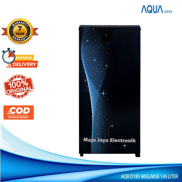 Jual Kulkas 1 Pintu AQUA AQR D185 MSB/MSG Low Watt 50W 145 Liter Garansi 7Th Black Series With ...