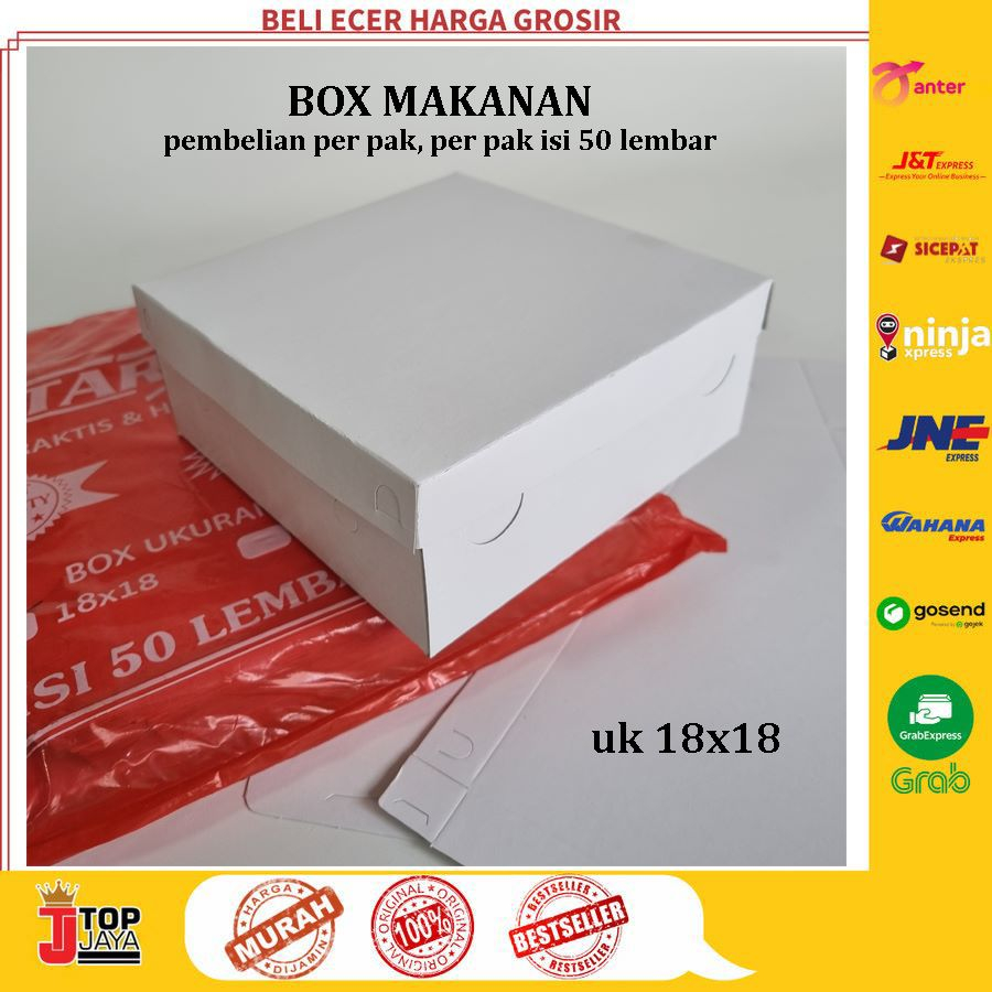 Jual Dus Nasi / Catering Box / Dus Nasi Polos Uk. 18x18 Berat 400 Gram ...