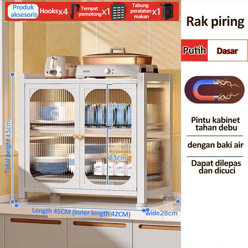 Jual Rak Piring Tertutup Stainless Lemari Piring Tertutup Tebal ...