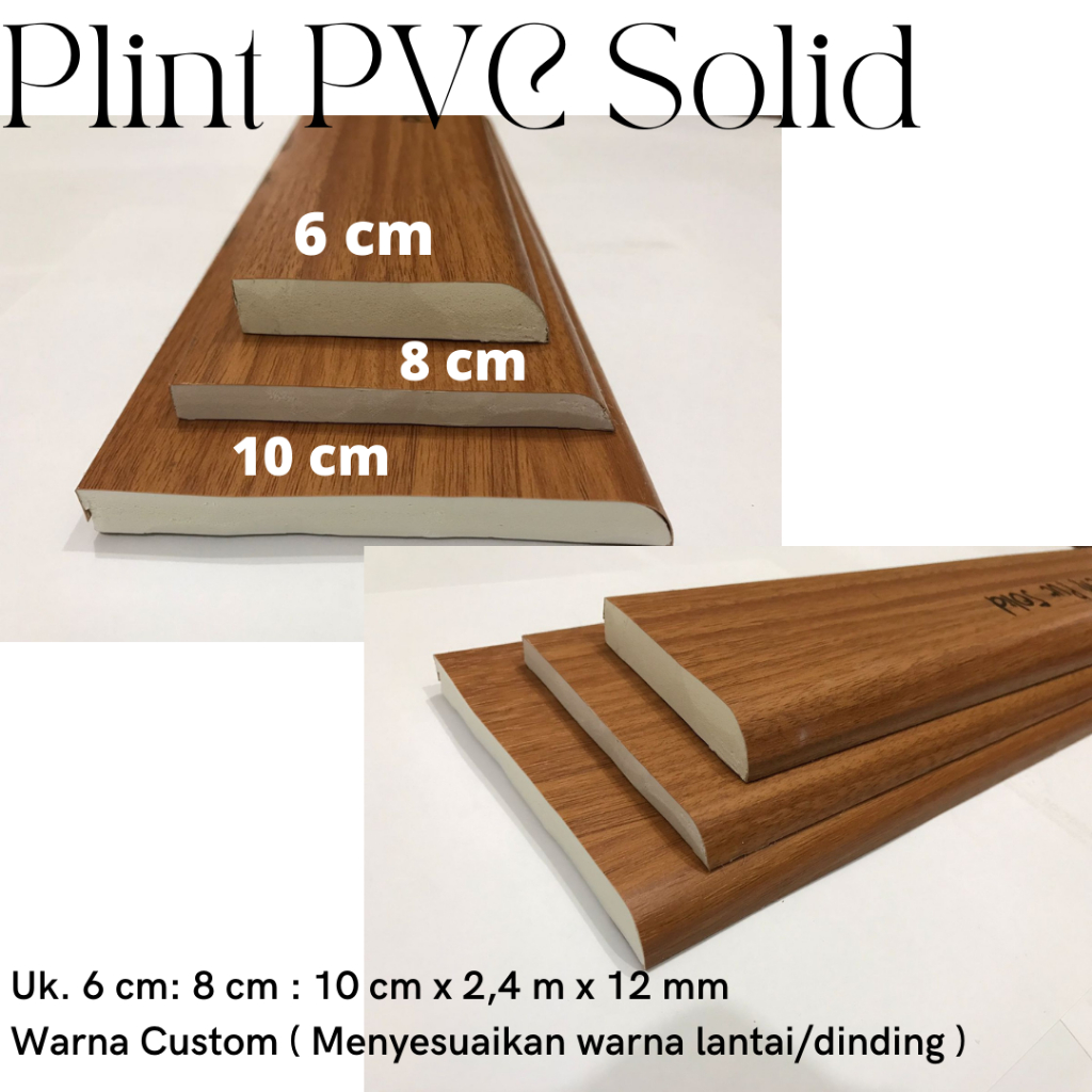 Jual list plint lantai pvc solid | list skirting dinding motif anti rayap | Shopee Indonesia