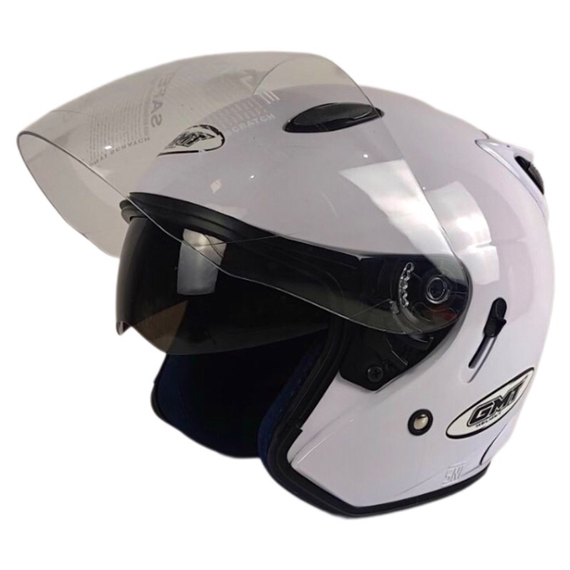 Jual Helm Sepeda Motor Half Face Double Visor GMT Original/Helm Pria ...