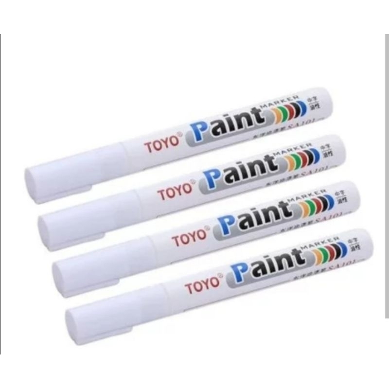 Jual Spidol Ban Toyo Paint Marker Permanen Original Warna Putih ...