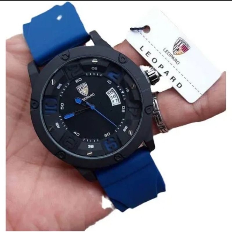 Jual Jam Tangan Pria Leopard A9 Tali Ruber Lentur Tahan Air Standar ...
