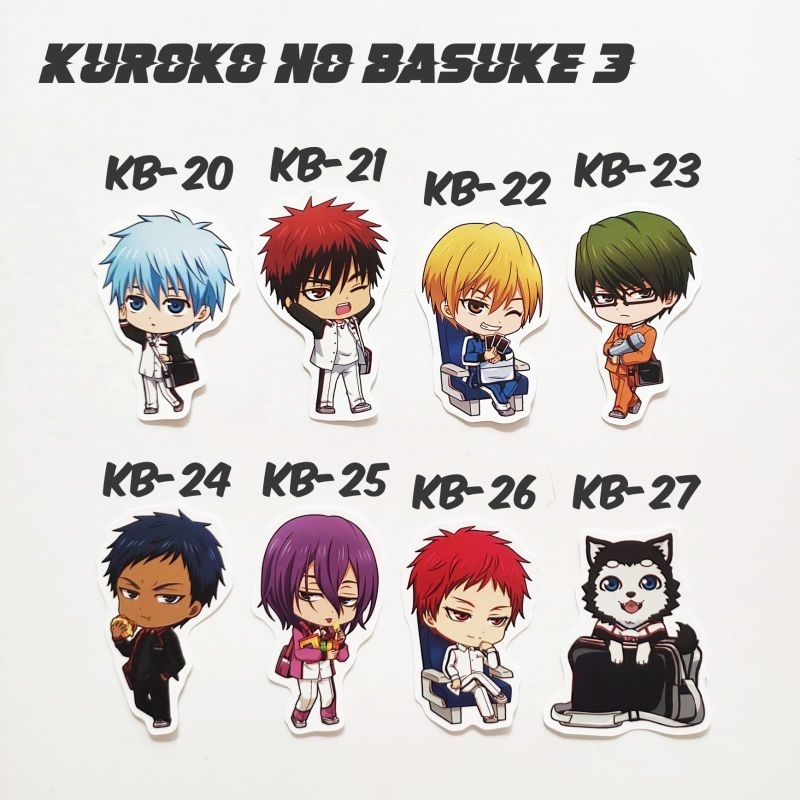 Jual Sticker Anime Kuroko No Basket 3 Kuroko No Basuke Kuroko's ...