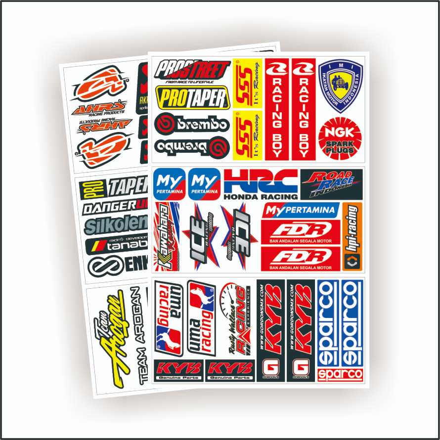Jual stiker racing / paket stiker sponsor racing / stiker sponsor ...