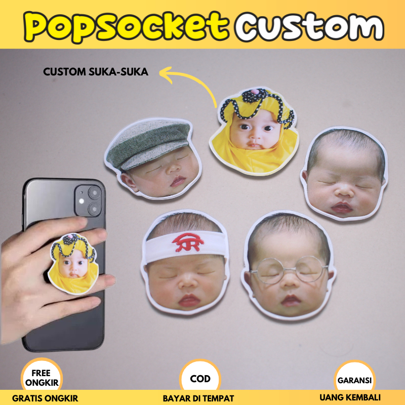 Jual [Bebas Custom] Popsocket akrilik costum popsoket handpone ...