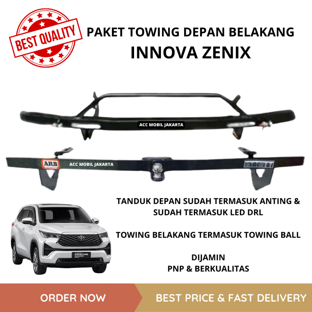 Jual PAKET TOWING ARB DEPAN BELAKANG INNOVA ZENIX ORIGINAL BESI ...