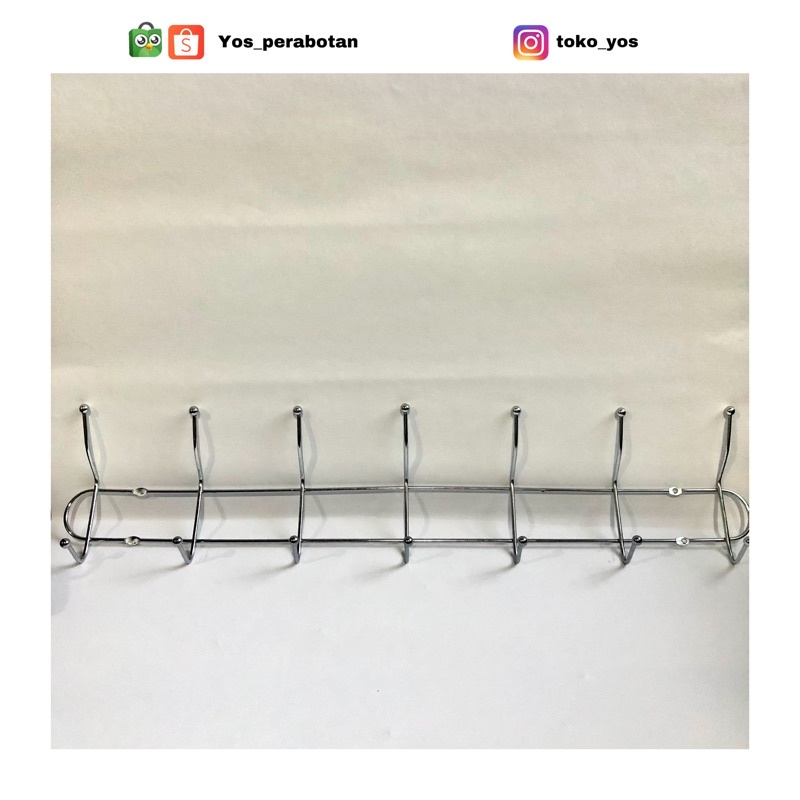 Jual HATAYASHOP-KAPSTOK 7 KAIT JUMBO STAINLESS STELL/GANTUNGAN BAJU/GANTUNGAN HANDUK/GANTUNGAN ...
