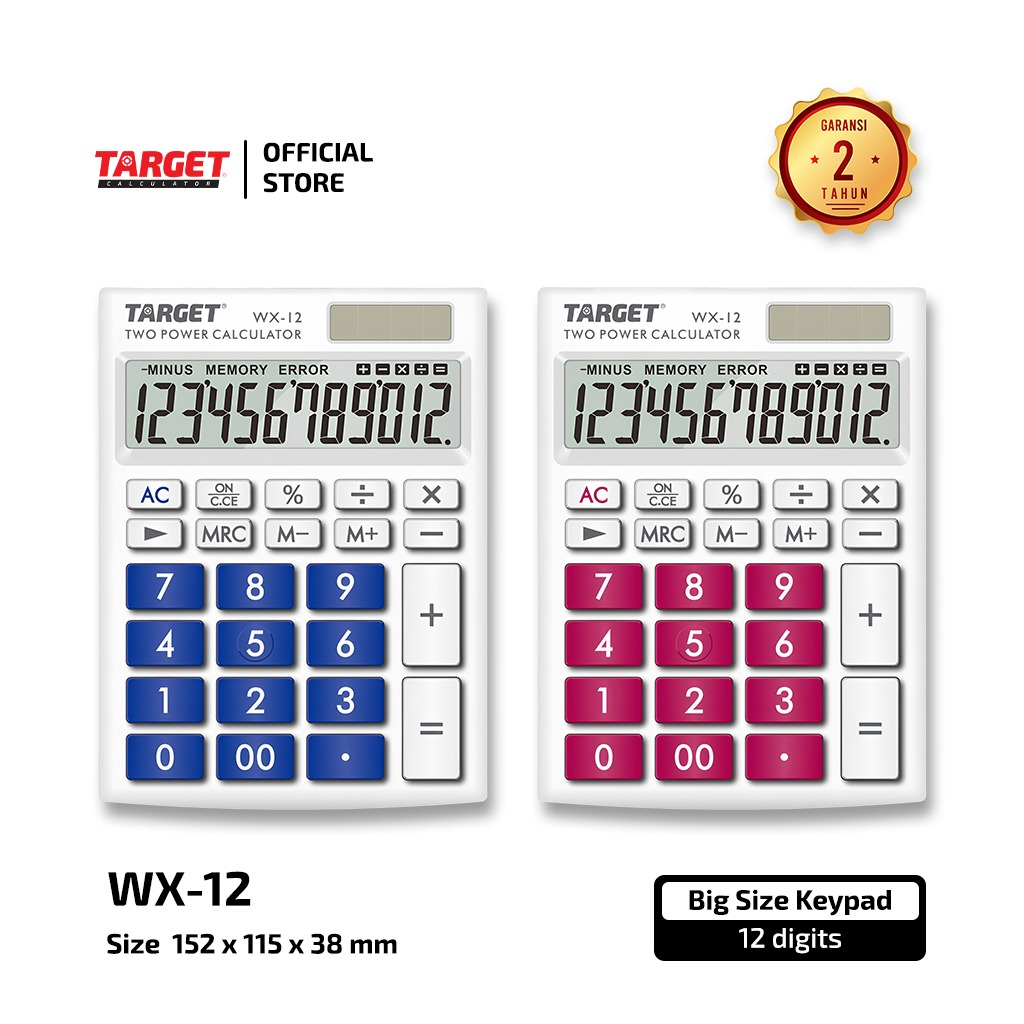 Jual Target WX-12 - Desktop Calculator - 12 digit | Shopee Indonesia