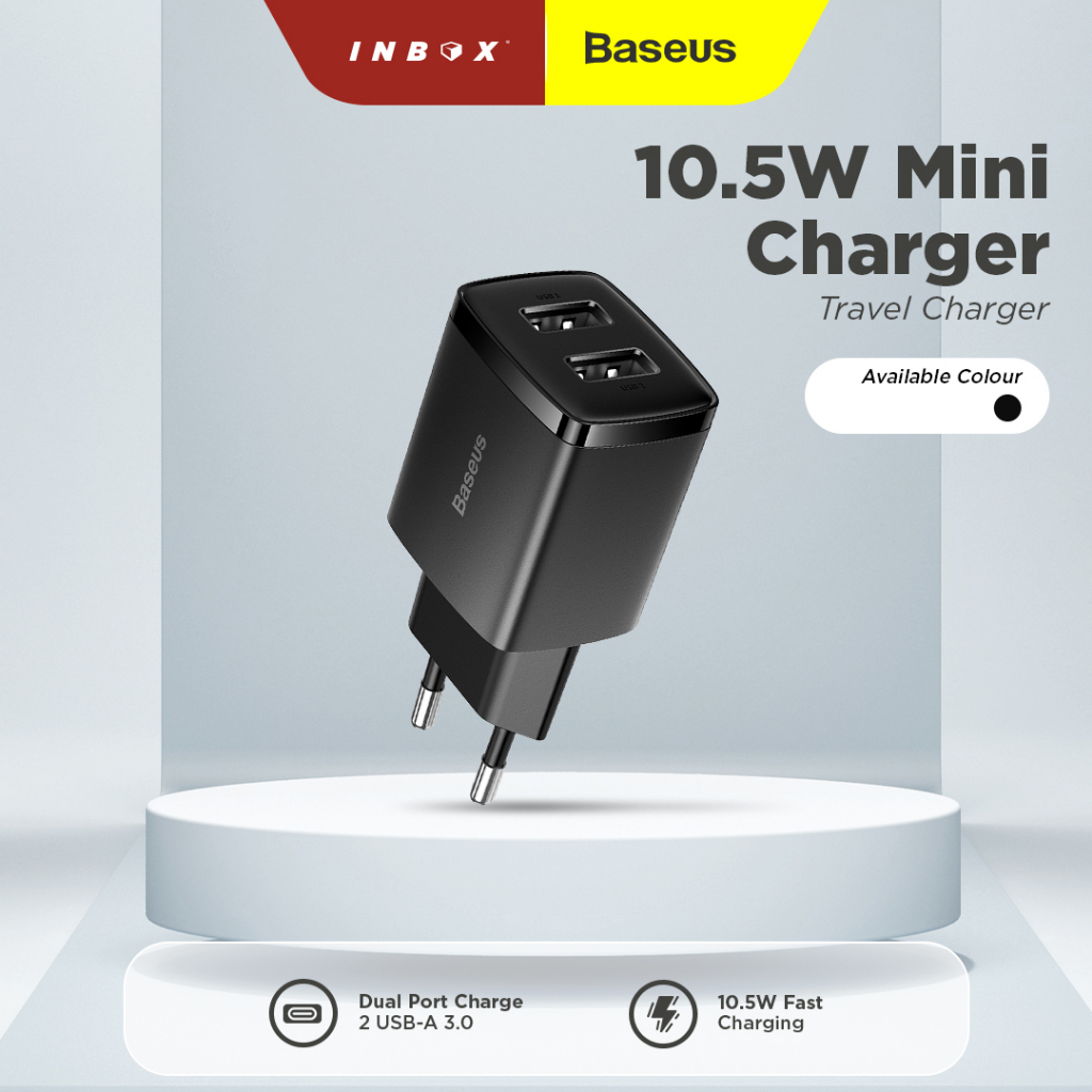 Jual Baseus - Kepala charger - Mini Charger 10.5W Dual USB Fast ... Jual Baseus - Kepala charger - Mini Charger 10.5W Dual USB Fast ...